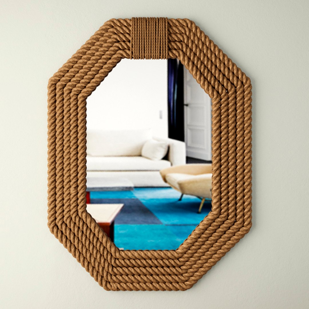 3D Rope Wall Mirror - TurboSquid 1200804