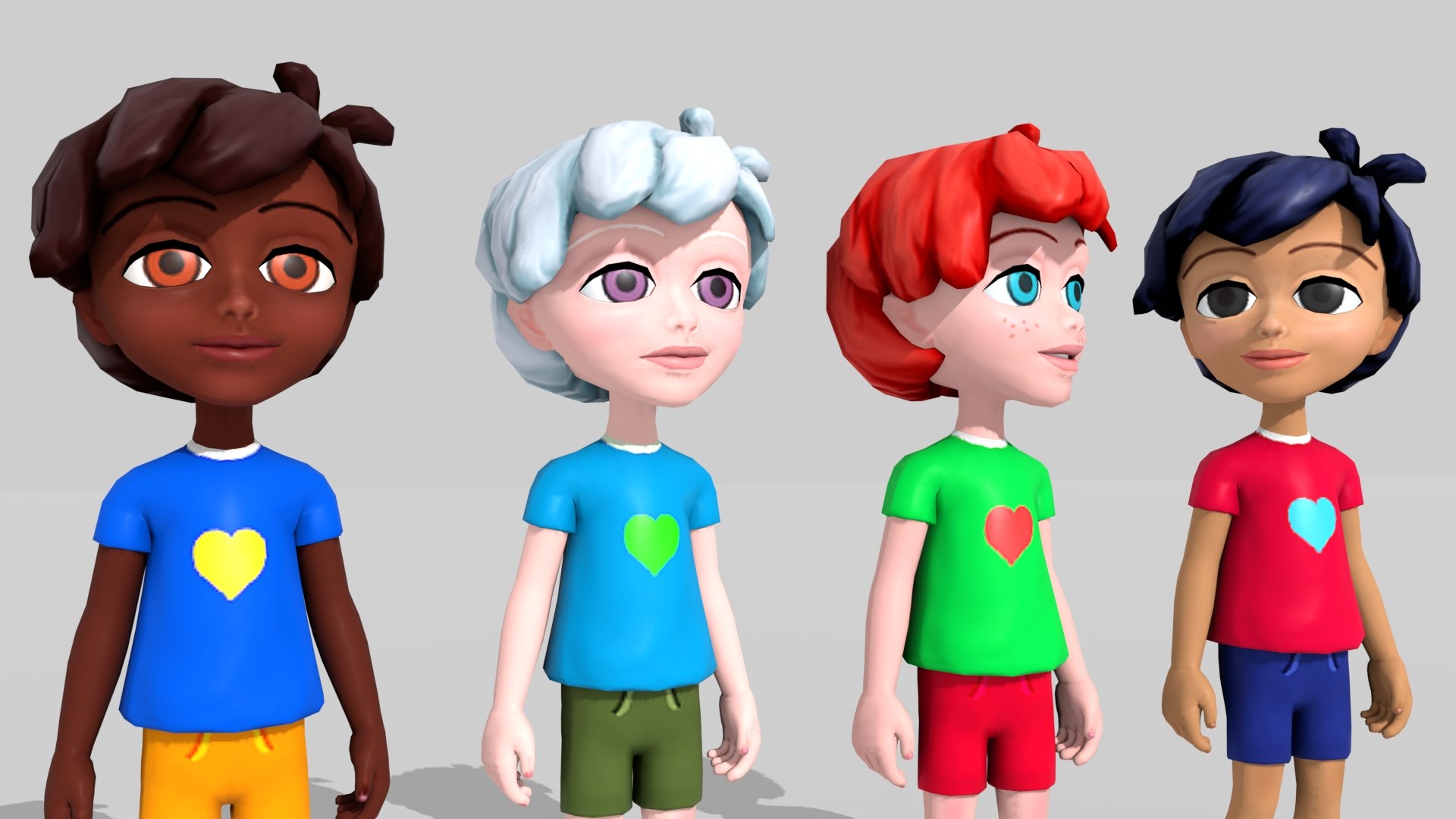 3D Kids Low Poly - TurboSquid 1832032