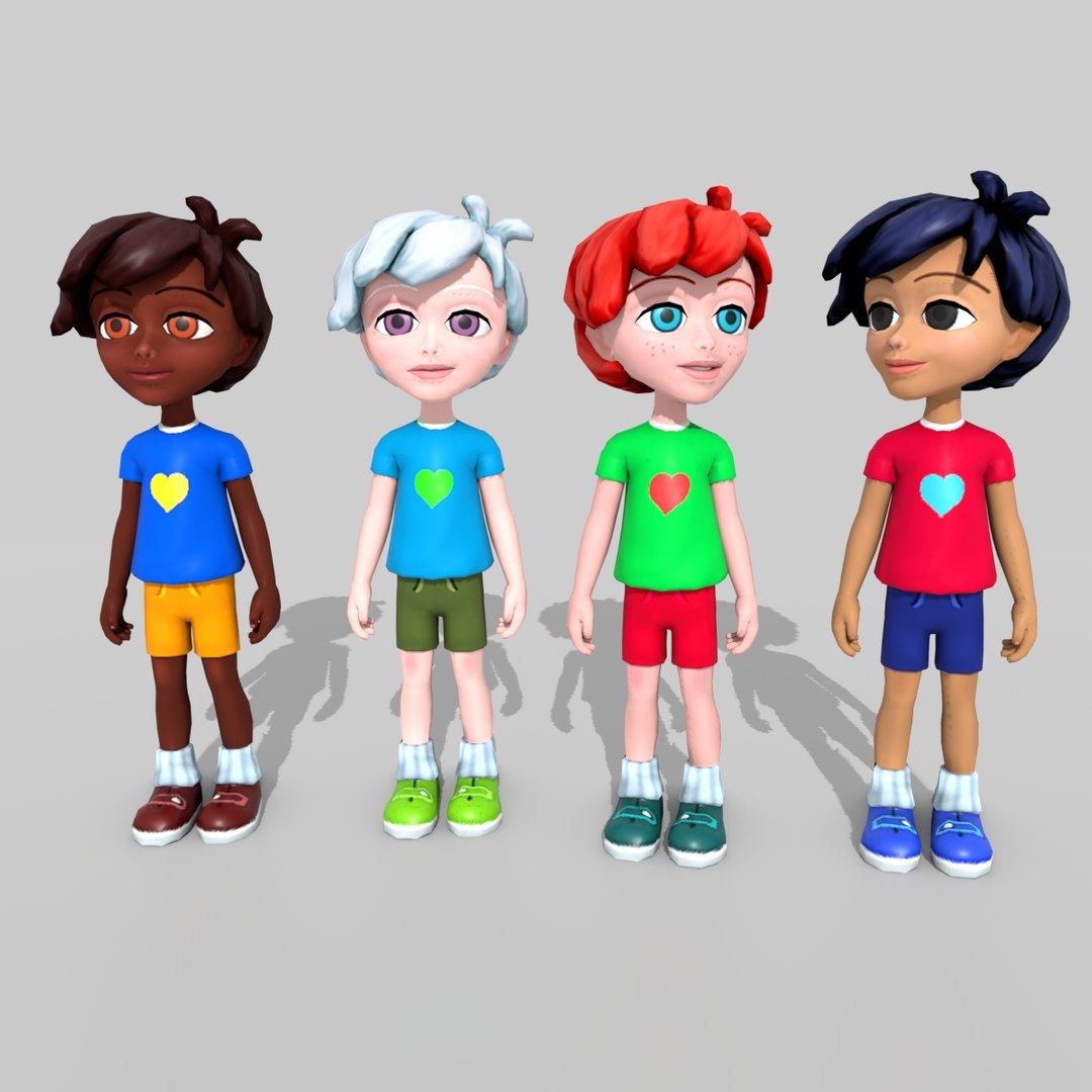 3D Kids Low Poly - TurboSquid 1832032