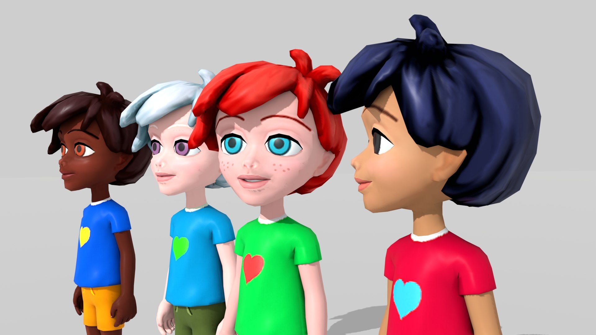 3D Kids Low Poly - TurboSquid 1832032