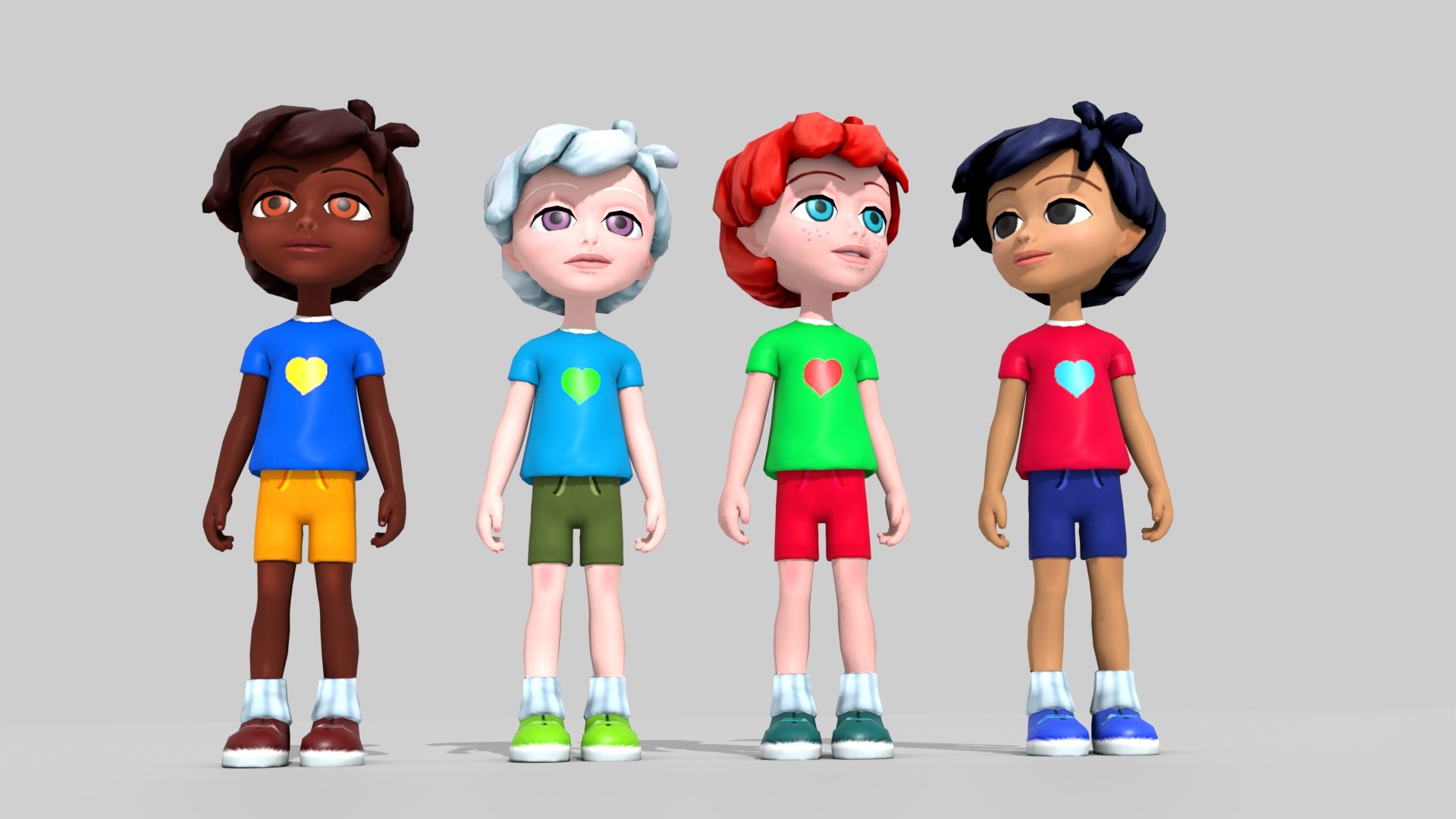 3D Kids Low Poly - TurboSquid 1832032