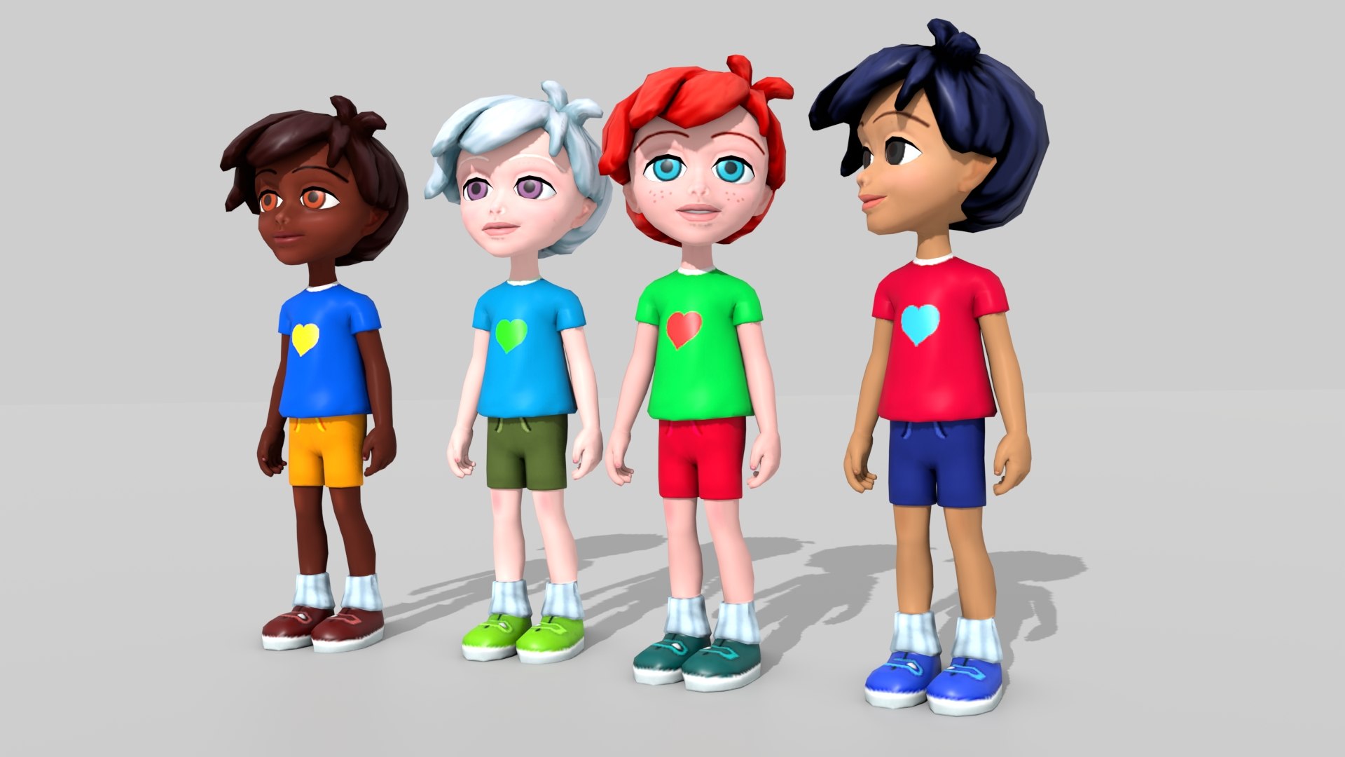 3D Kids Low Poly - TurboSquid 1832032