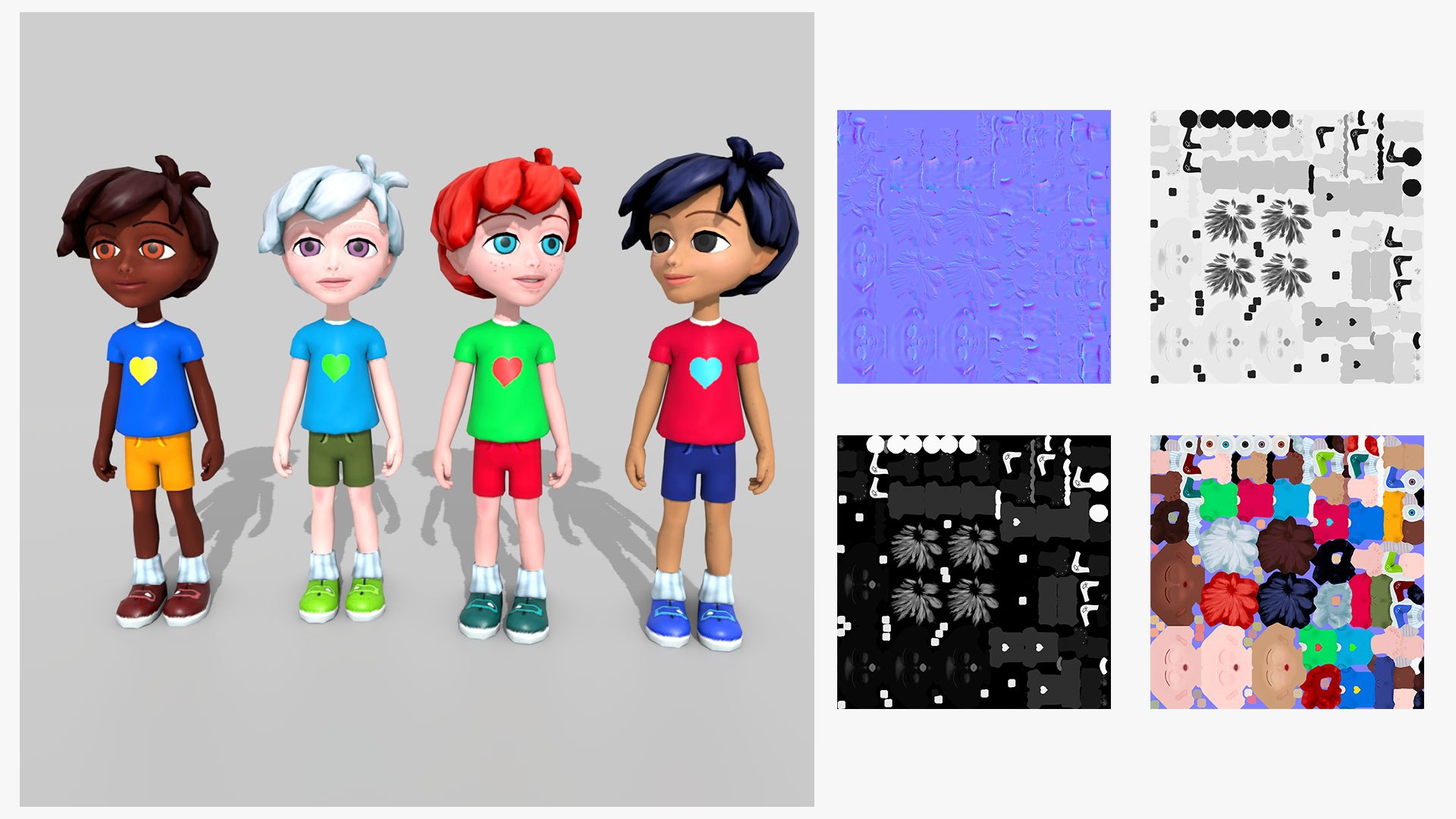 3D Kids Low Poly - TurboSquid 1832032