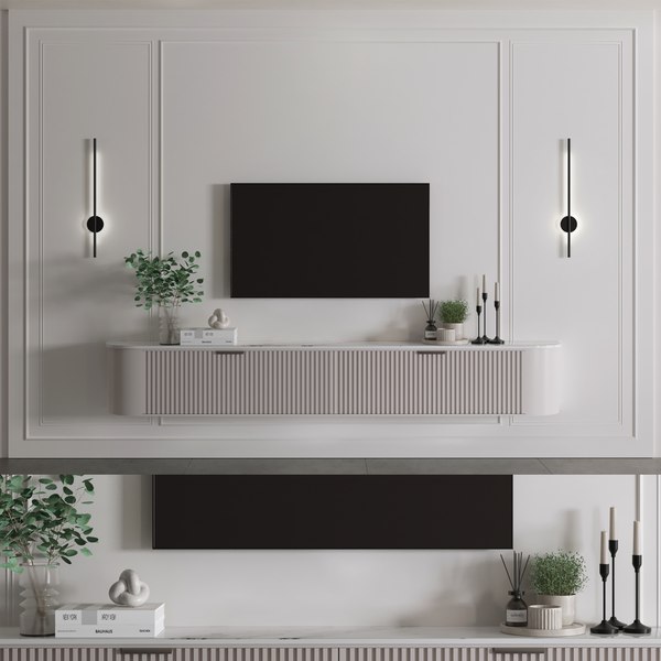 modelo 3d Conjunto de pared para TV 02 - TurboSquid 2208257
