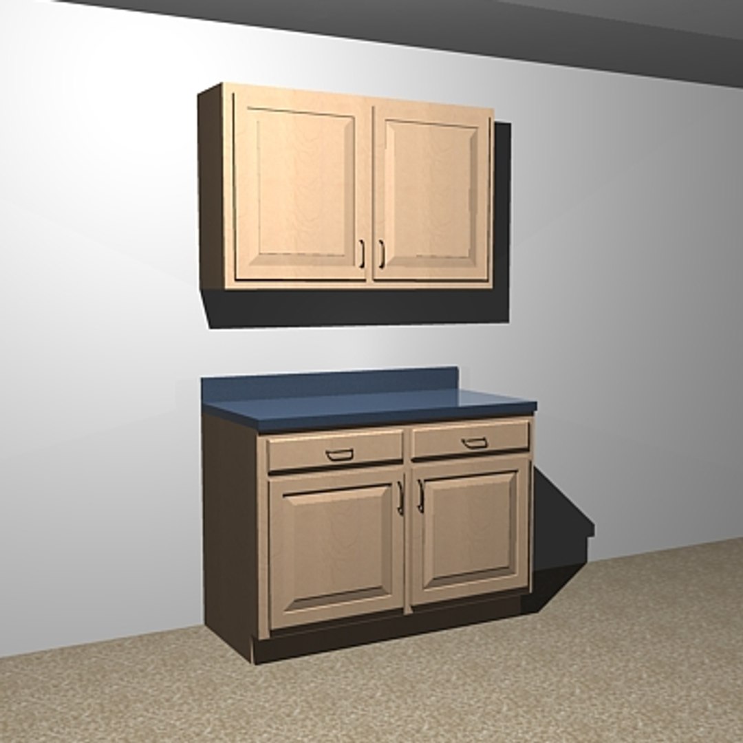 3d model kitchen cabinets - 48