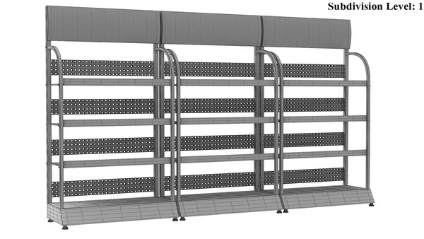 Detailed Motor Oil Bottles Rack 3D model - TurboSquid 2034449