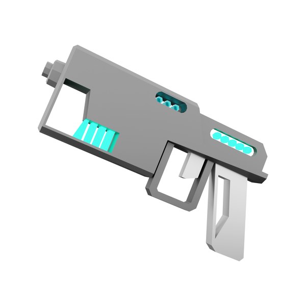 3d ray gun low poly icon model - TurboSquid 2046497