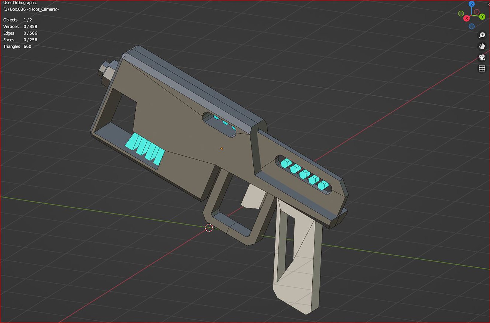 3d Ray Gun Low Poly Icon Model - TurboSquid 2046497