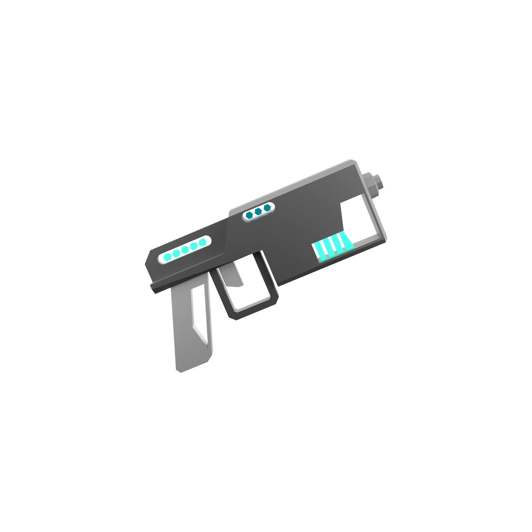 3d Ray Gun Low Poly Icon Model - TurboSquid 2046497
