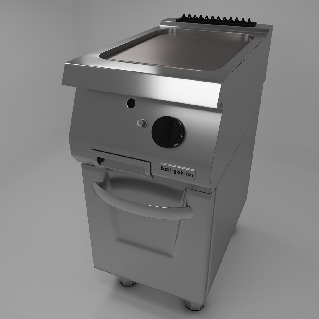 Commercial Kitchen 700 Series Grill Gas Griddle 3D Model 3D model ...