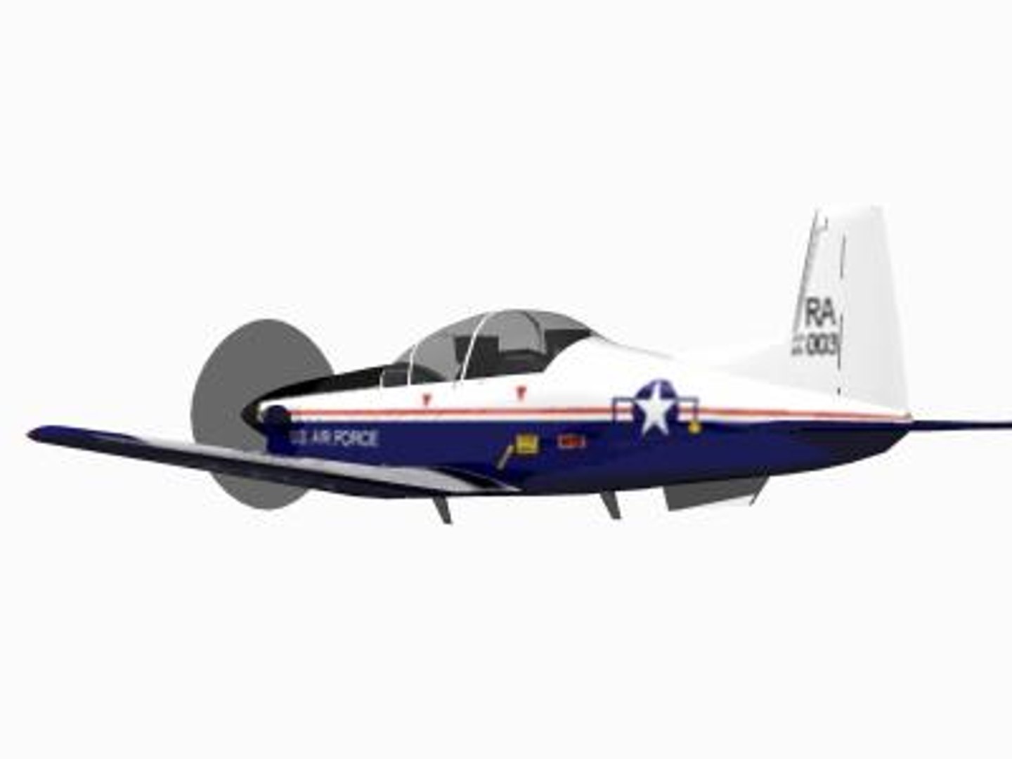 raytheon texan ii 3d c4d