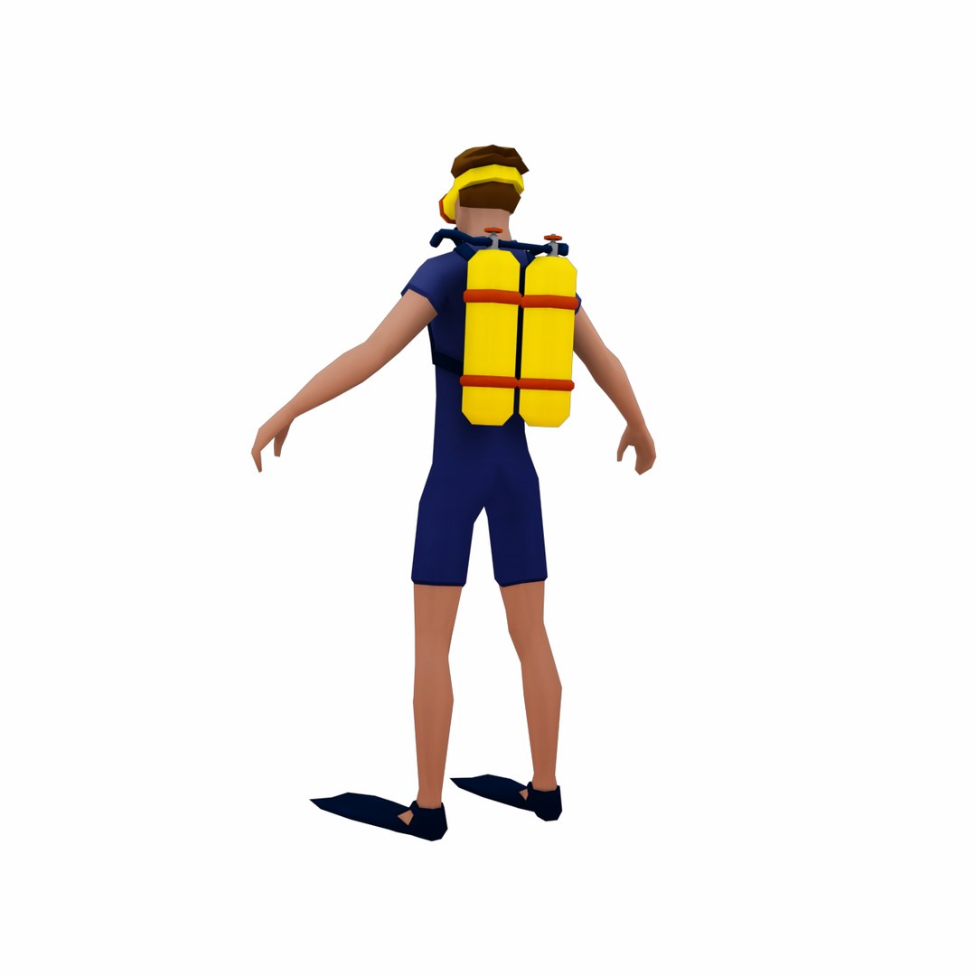 3D Diver Animation Model - TurboSquid 1453547