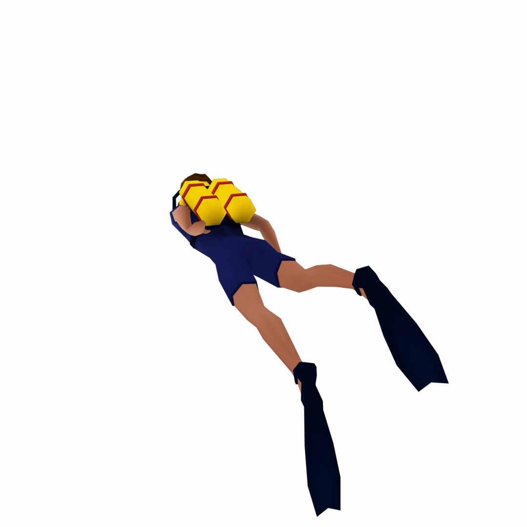 3D Diver Animation Model - TurboSquid 1453547