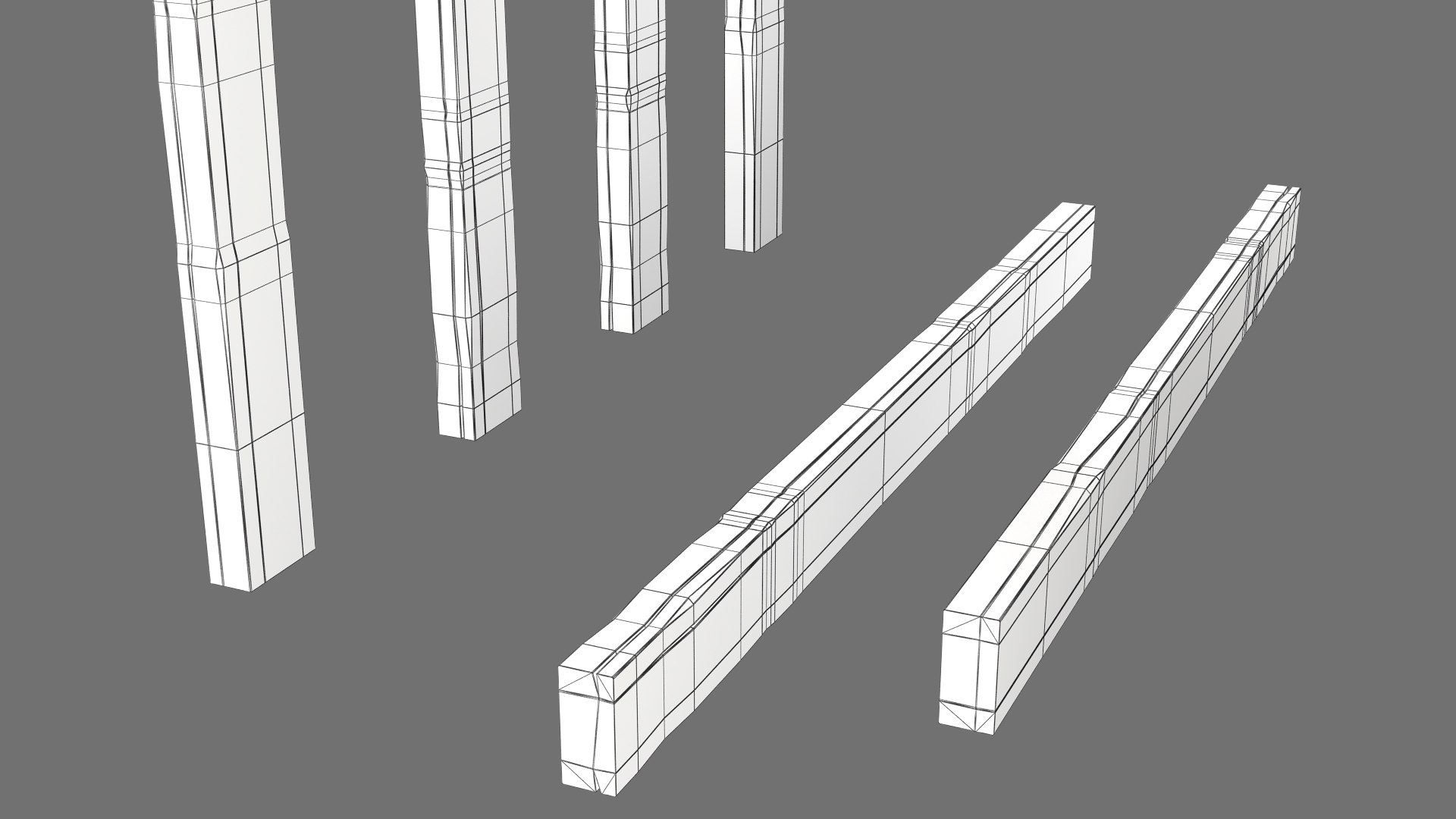 3D Wooden Beam Model - TurboSquid 1691976