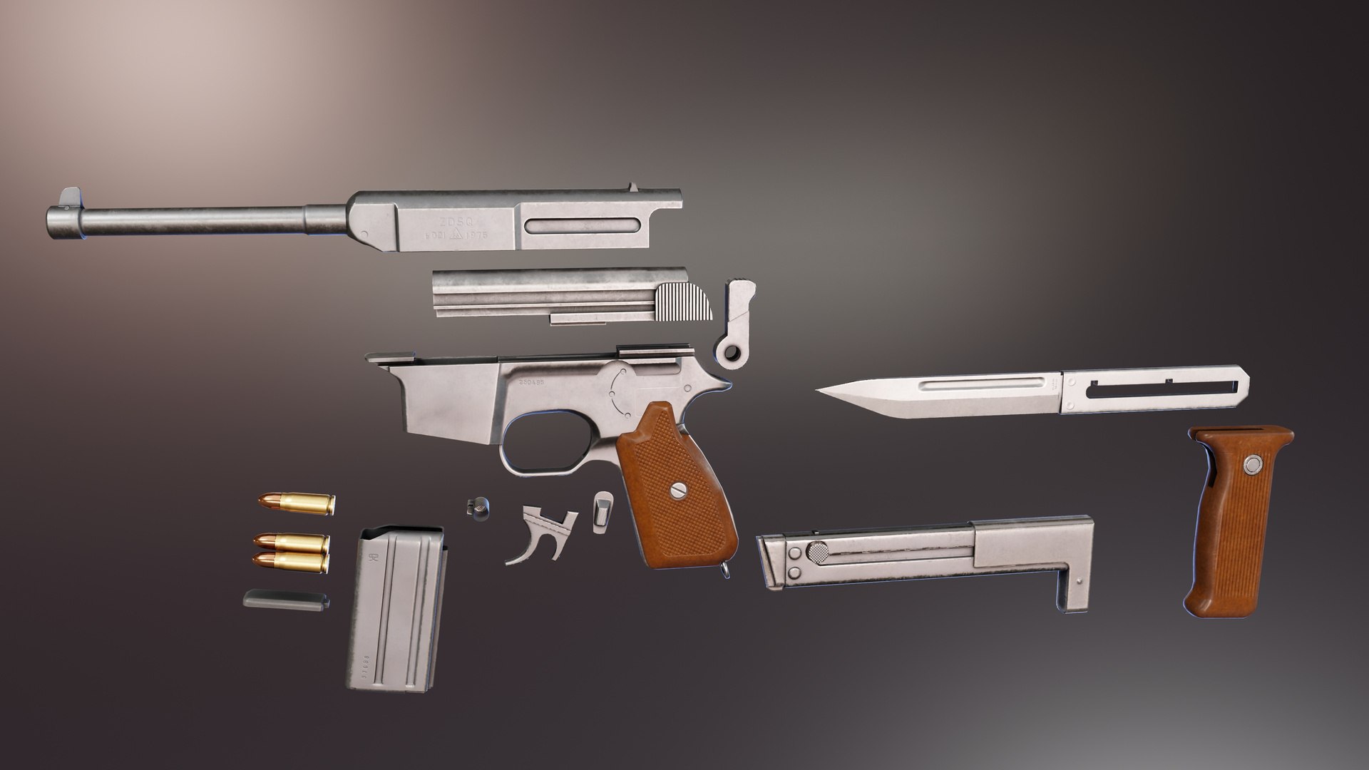 Type 80 Pistol 3D Model - TurboSquid 2099171