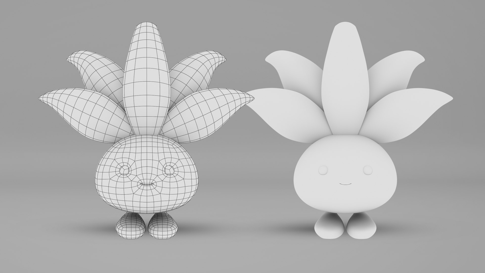 3D model Pokemon Oddish EVOLUTIONS Low-poly - TurboSquid 2100186