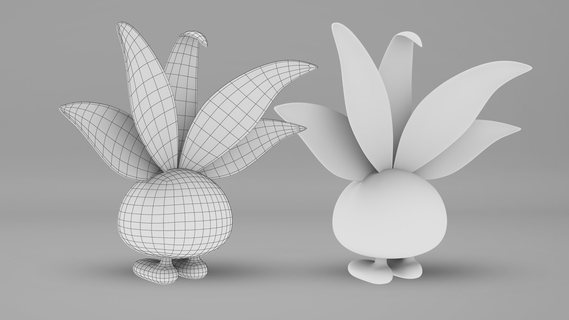 3D model Pokemon Oddish EVOLUTIONS Low-poly - TurboSquid 2100186