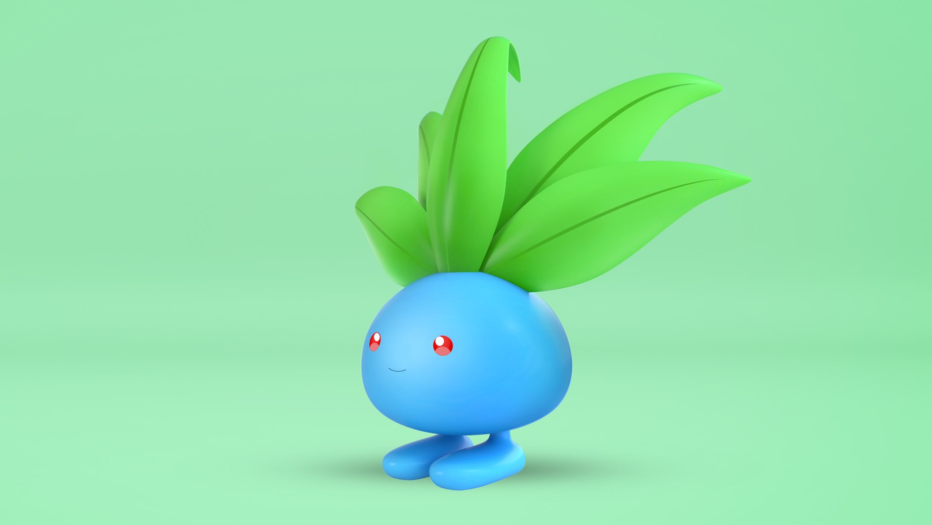 3D Model Pokemon Oddish EVOLUTIONS Low-poly - TurboSquid 2100186