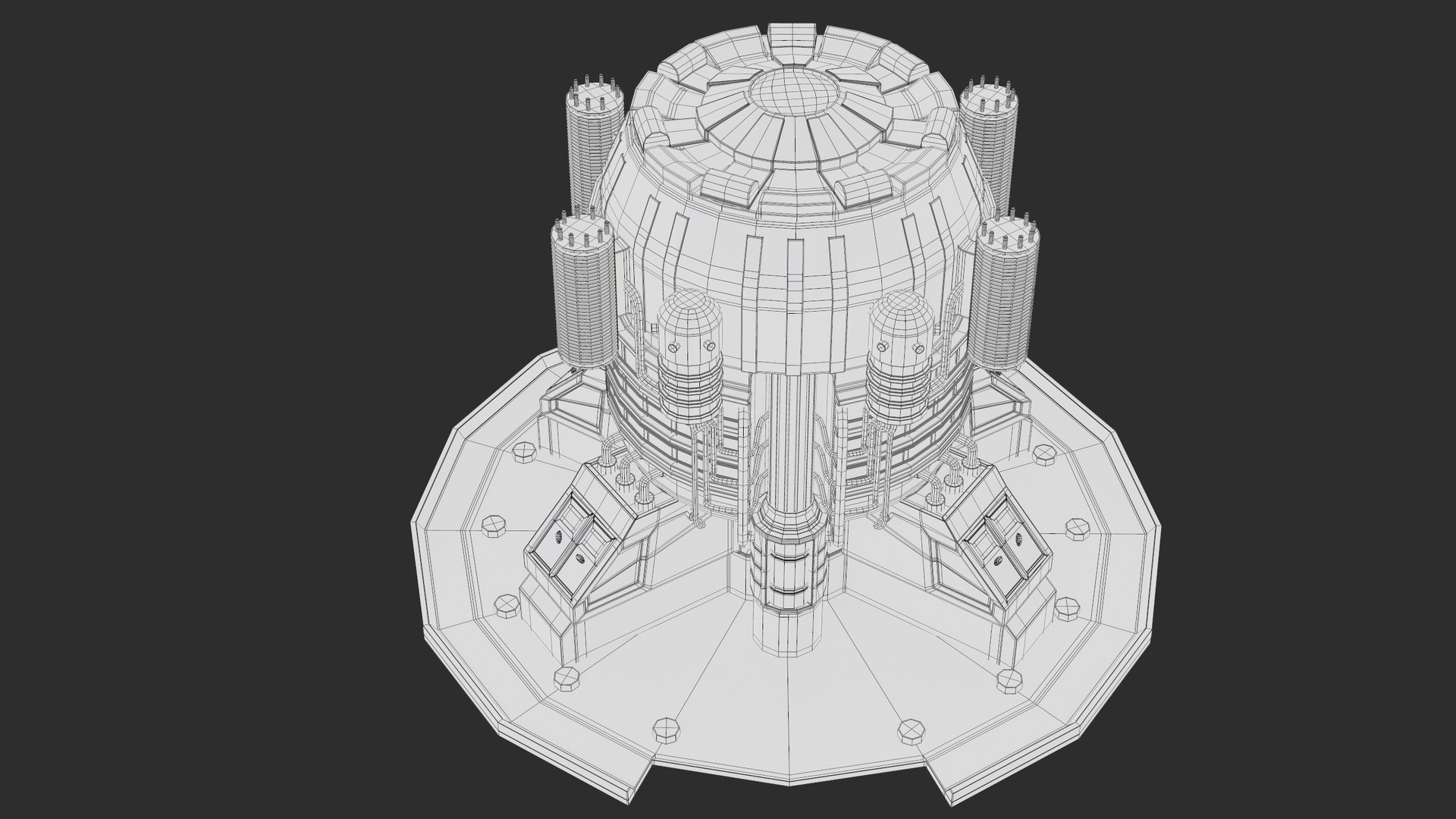 3D Sci-Fi Steampunk Reactor PBR Model - TurboSquid 2009631