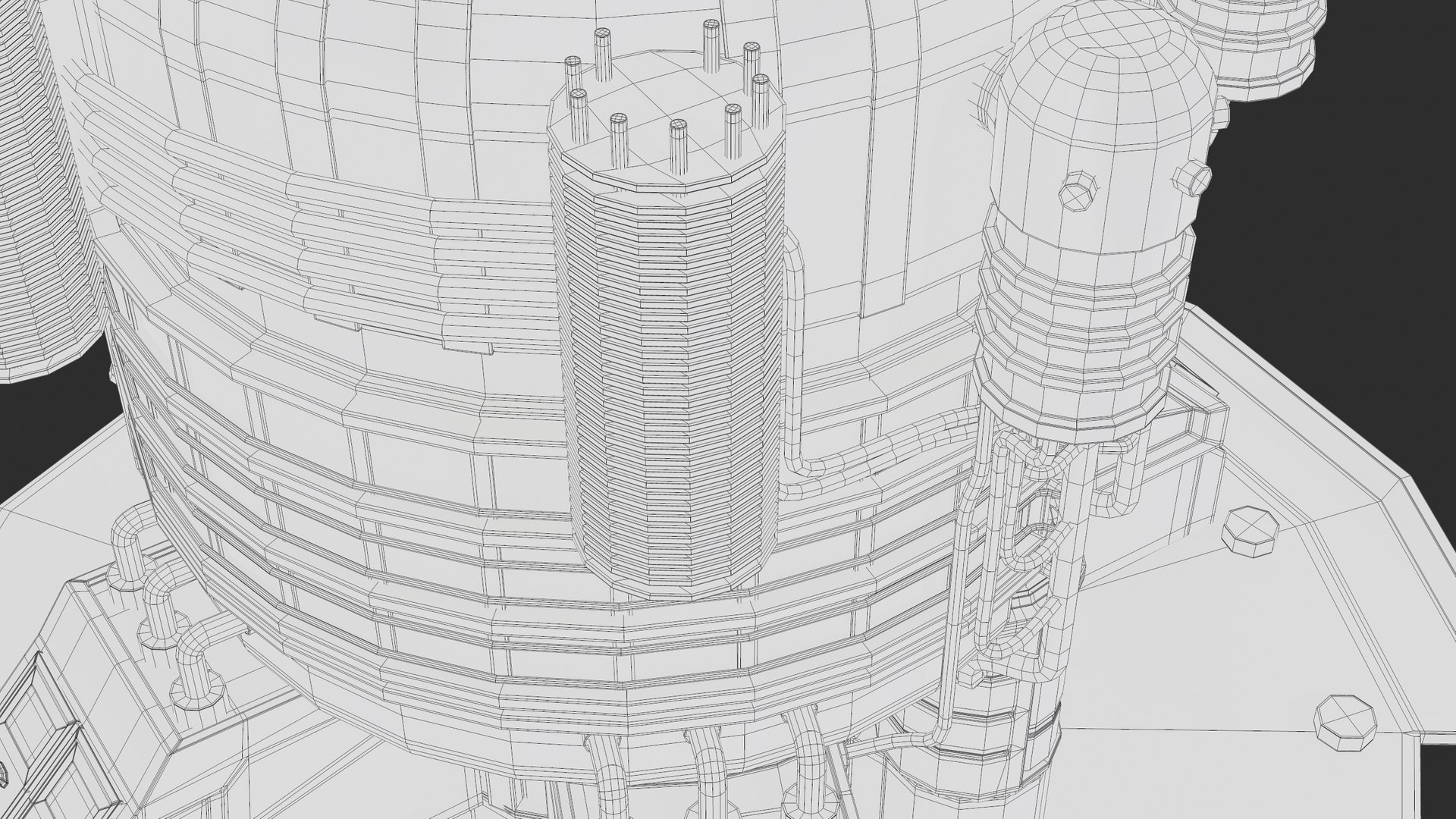 3D Sci-Fi Steampunk Reactor PBR Model - TurboSquid 2009631