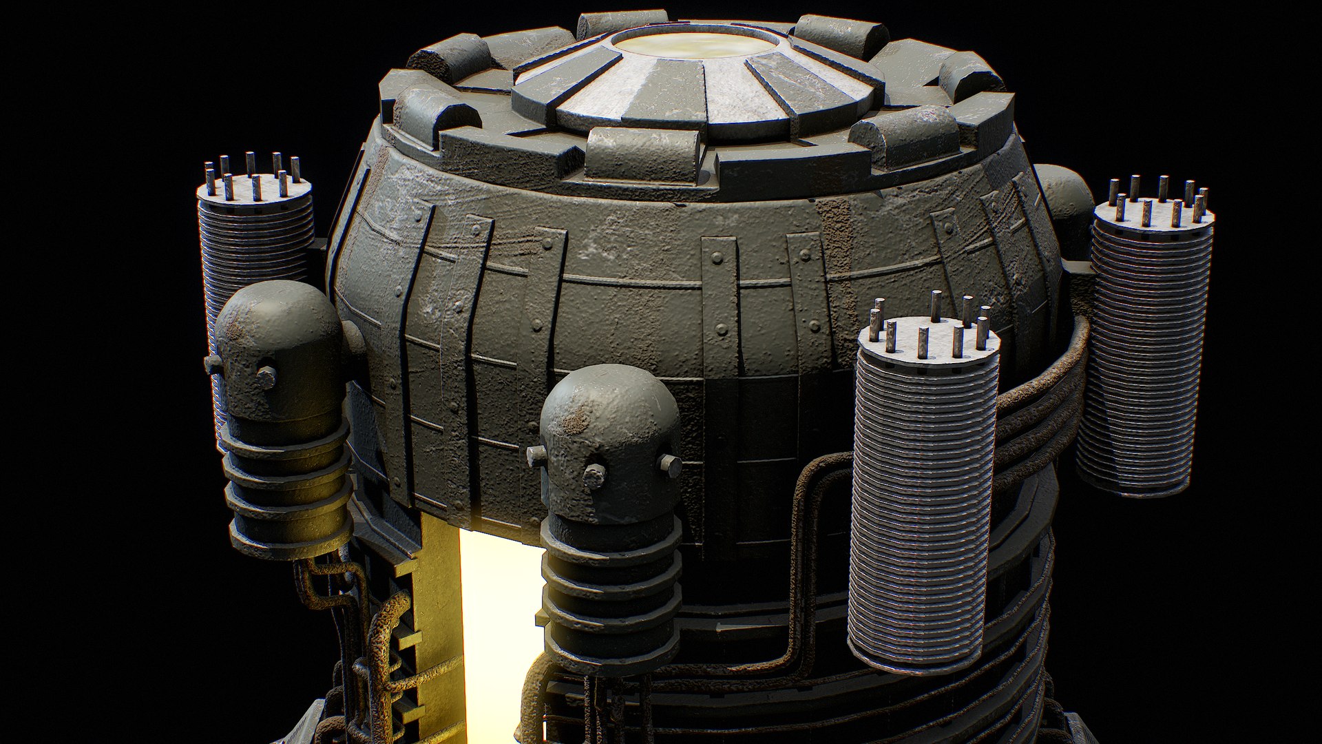 3D Sci-Fi Steampunk Reactor PBR Model - TurboSquid 2009631
