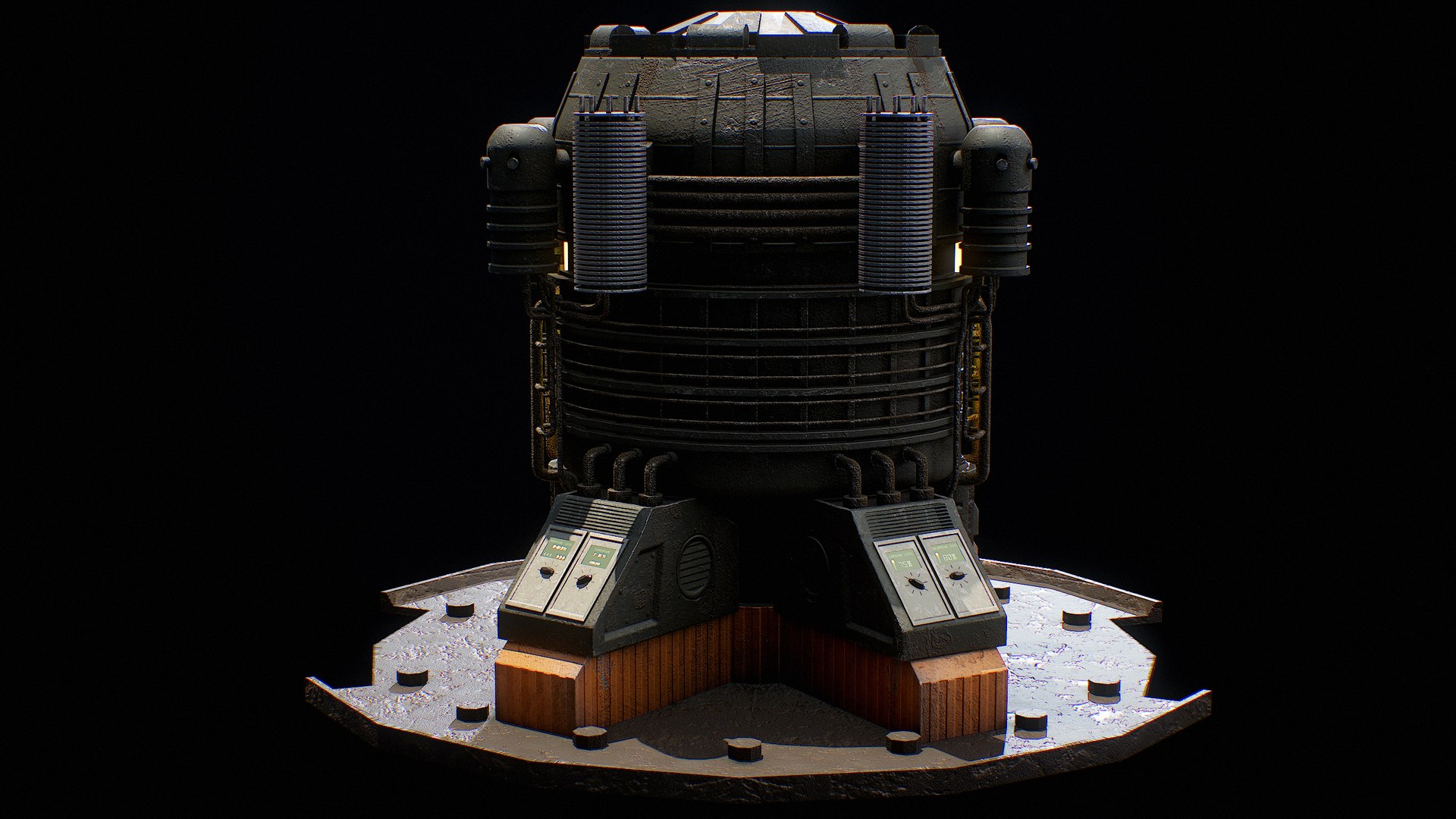 3D Sci-Fi Steampunk Reactor PBR Model - TurboSquid 2009631