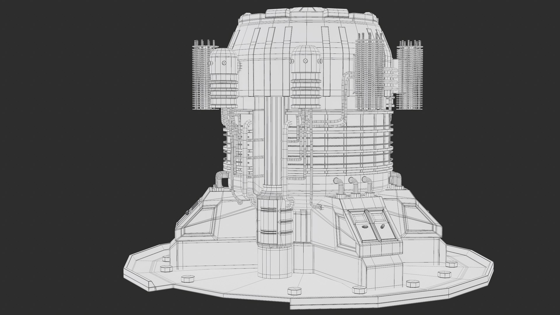 3D Sci-Fi Steampunk Reactor PBR Model - TurboSquid 2009631