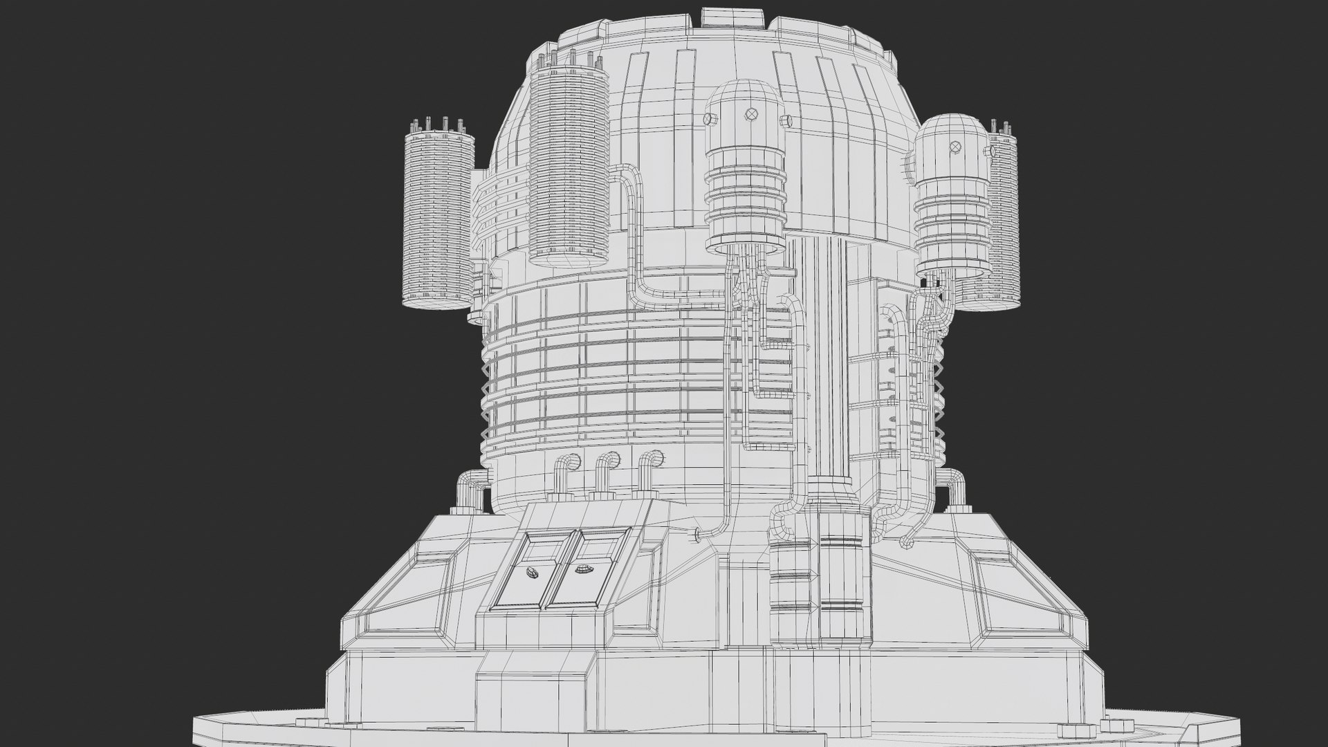 3D Sci-Fi Steampunk Reactor PBR Model - TurboSquid 2009631