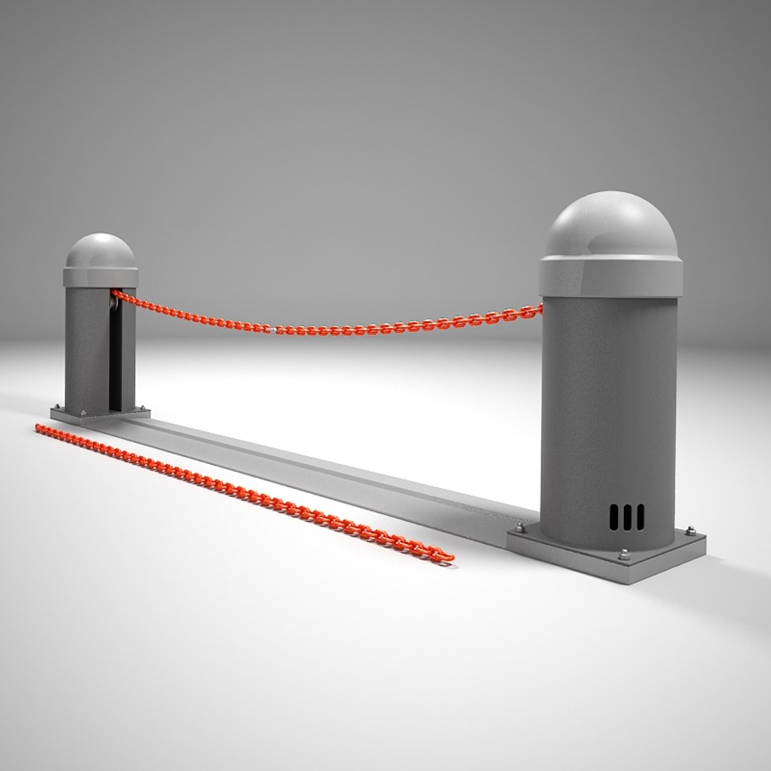 Automatic Chain Road Barrier 3d Model