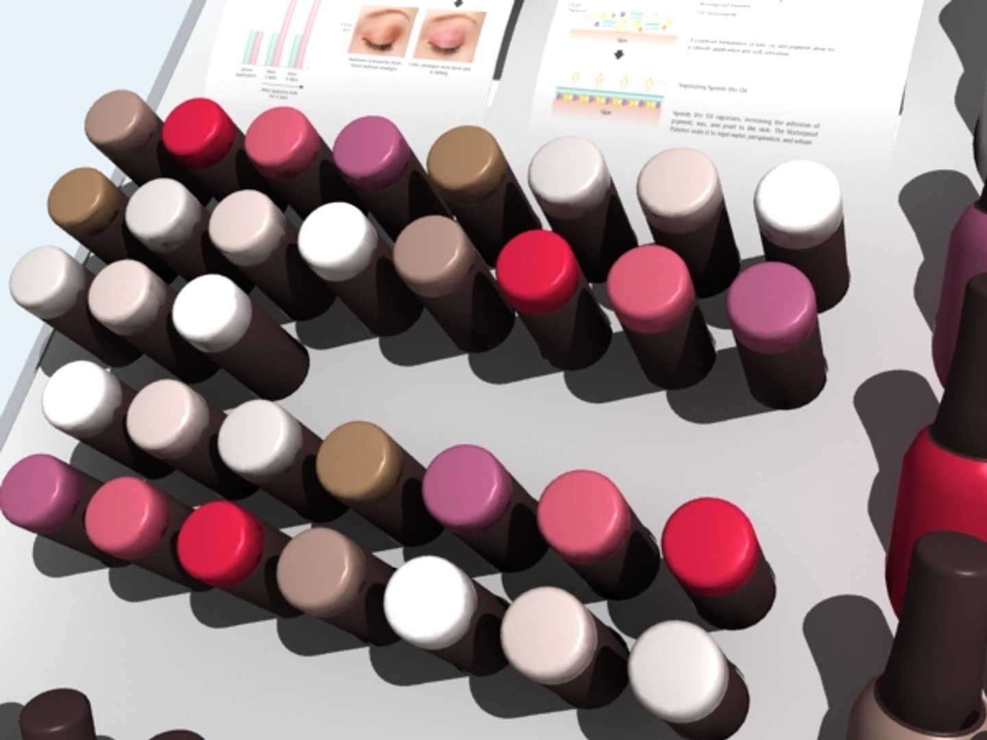 Make-up Testers 3d Model