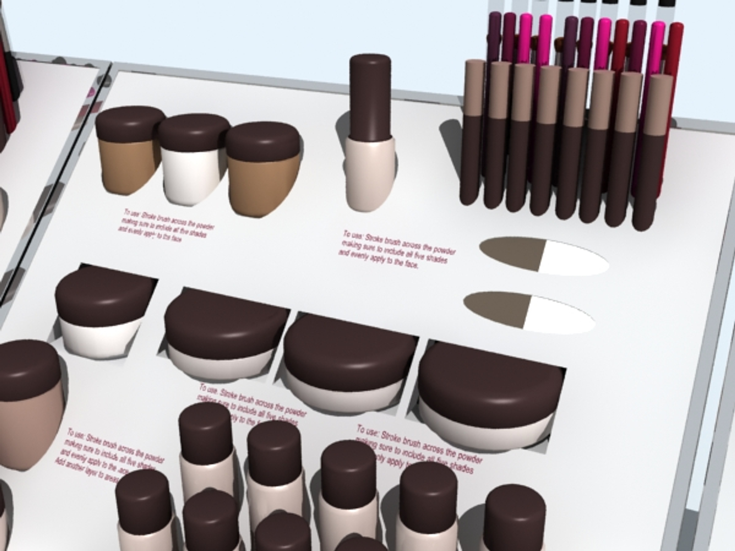 make-up testers 3d model