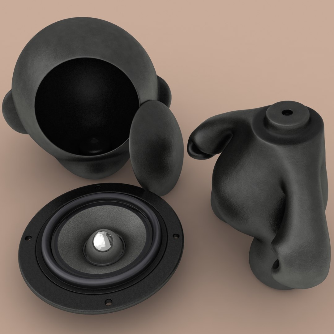3d Model Realistic Munny Doll Speakers