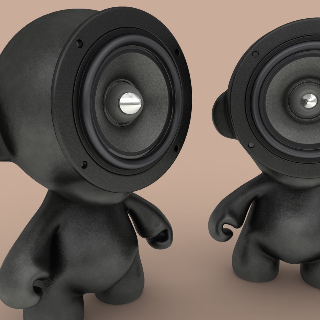 3d Model Realistic Munny Doll Speakers