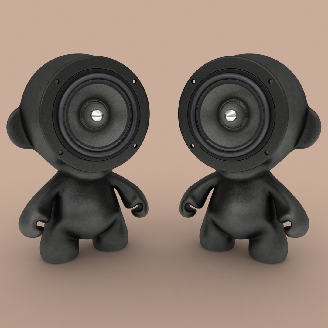 3d Model Realistic Munny Doll Speakers