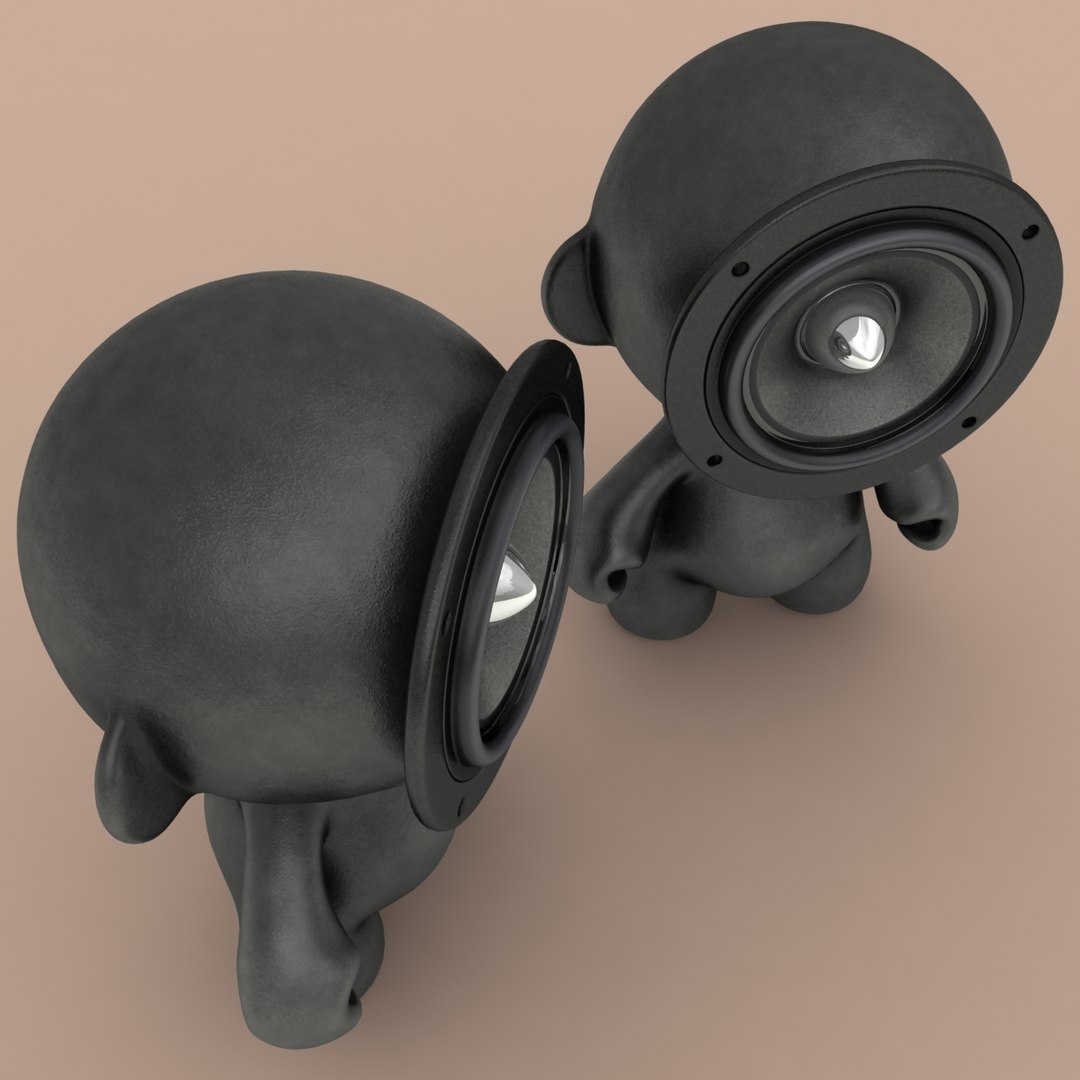 3d Model Realistic Munny Doll Speakers
