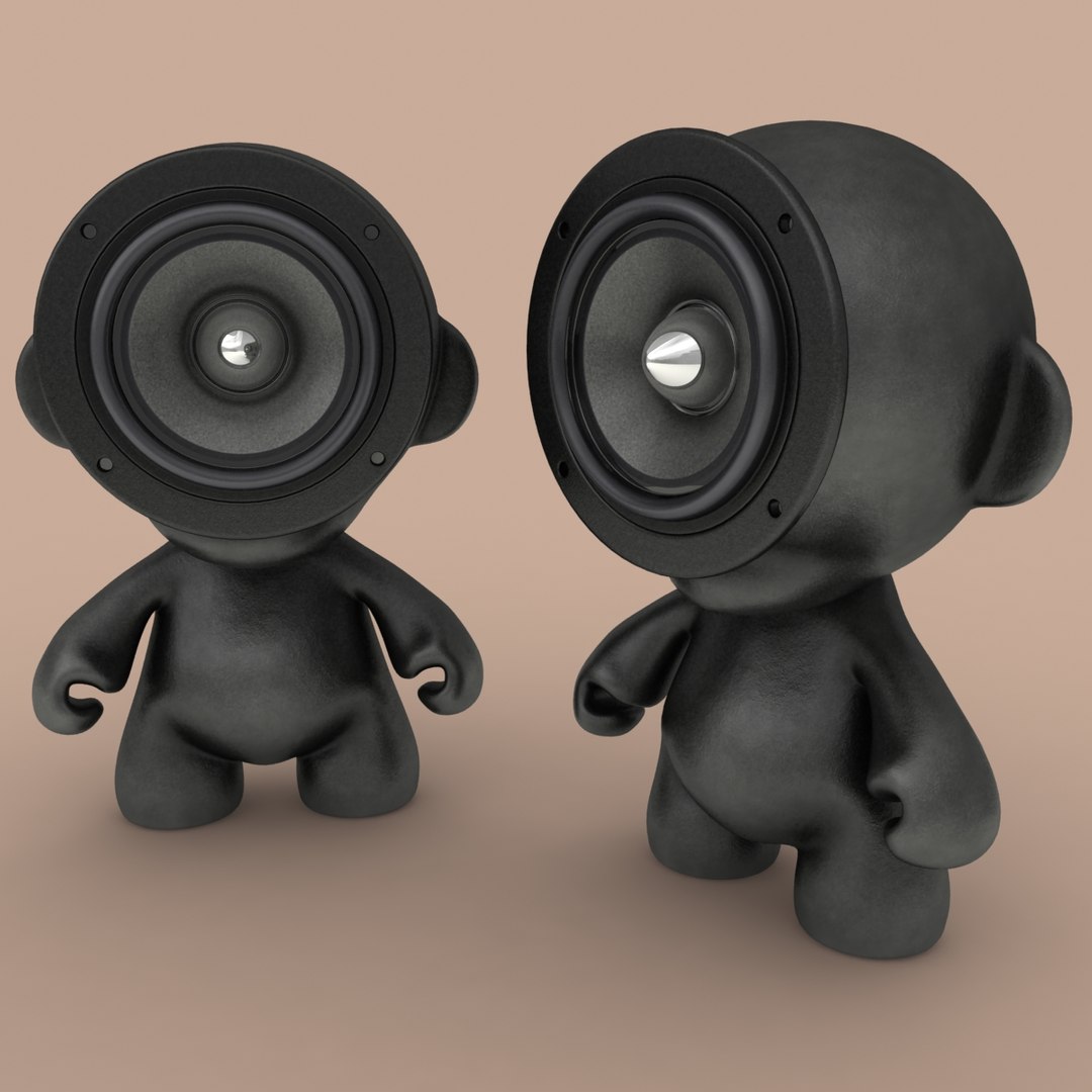 3d Model Realistic Munny Doll Speakers