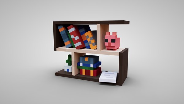 3D Voxel Bookshelf model - TurboSquid 1939726