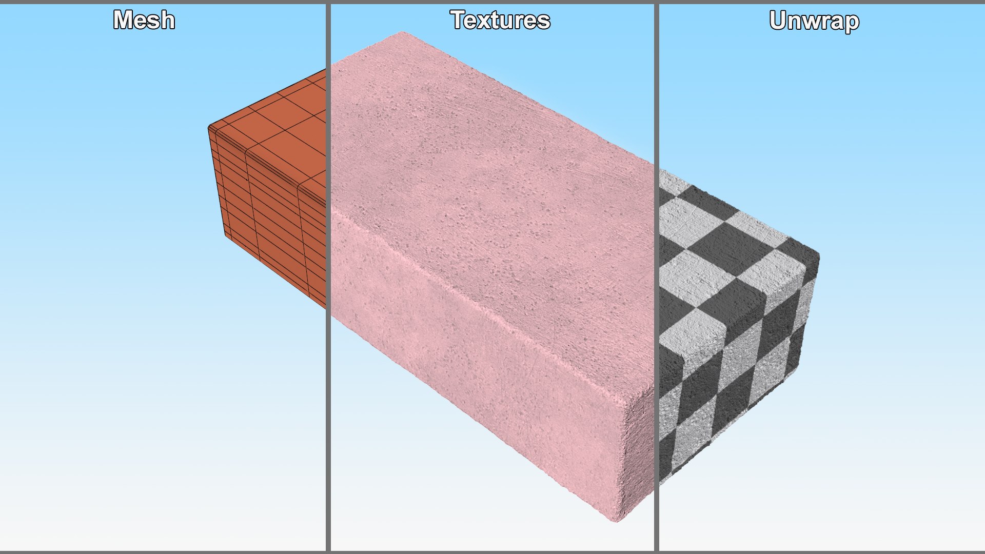 3D Solid Sand Lime Block Red - TurboSquid 2146550