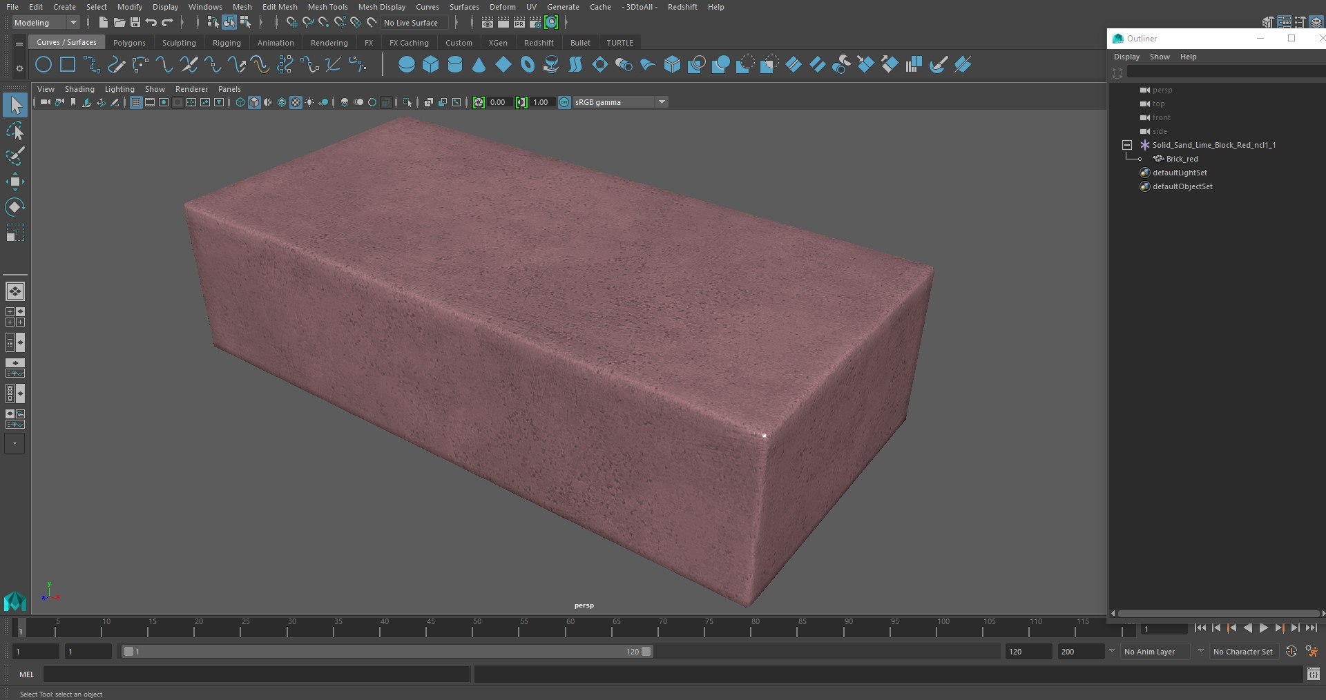 3D Solid Sand Lime Block Red - TurboSquid 2146550