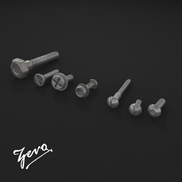 3d model industrial screws