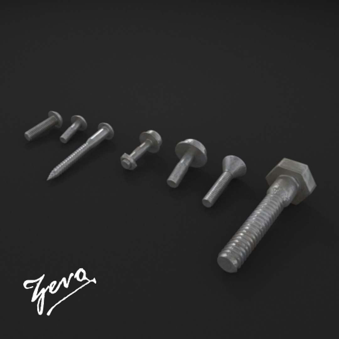 3d model industrial screws