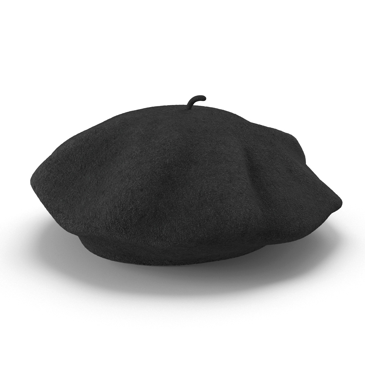 wool classic beret hat 3d 3ds