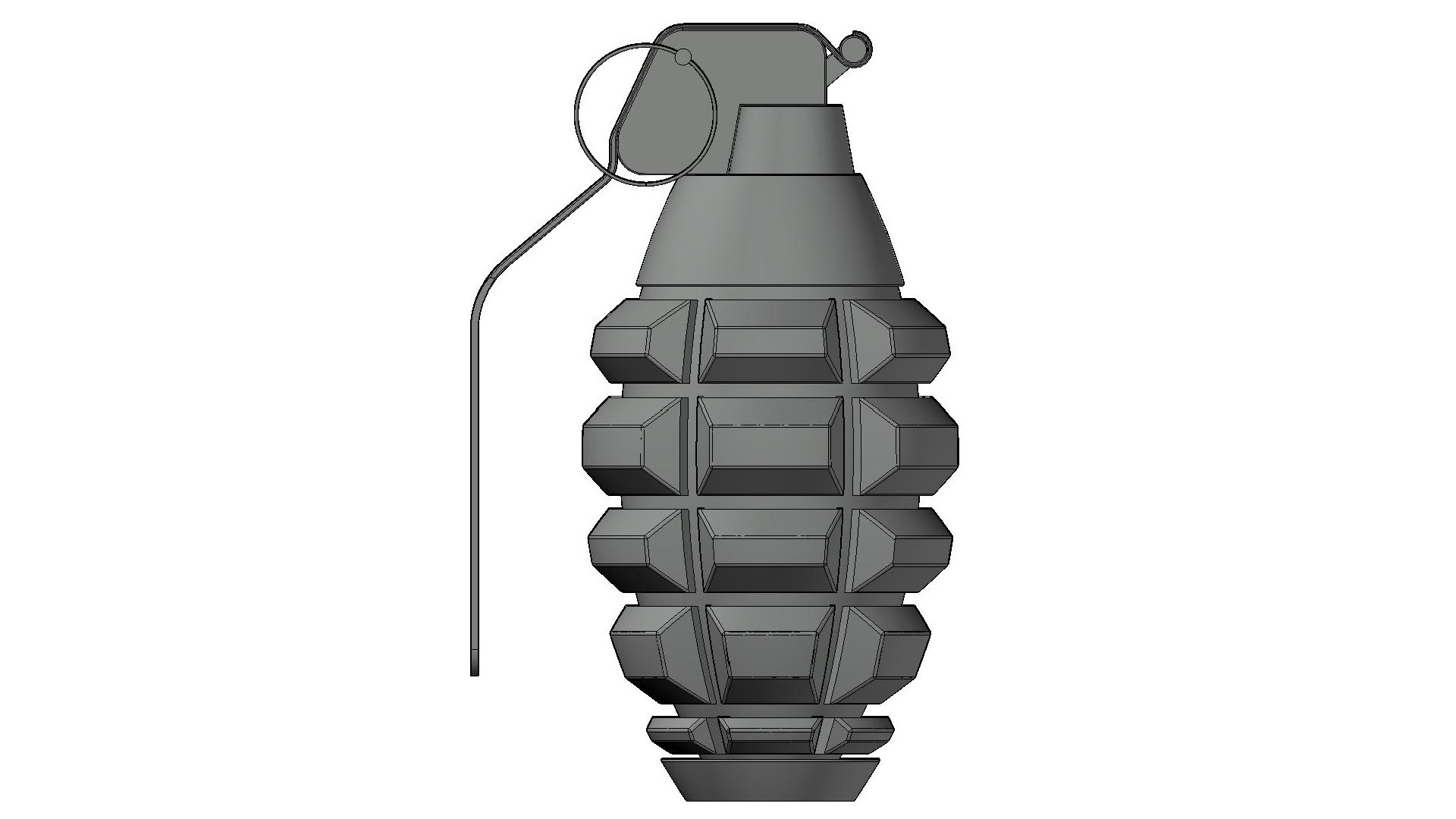 Grenade Design In AutoCAD 3D - TurboSquid 2357751
