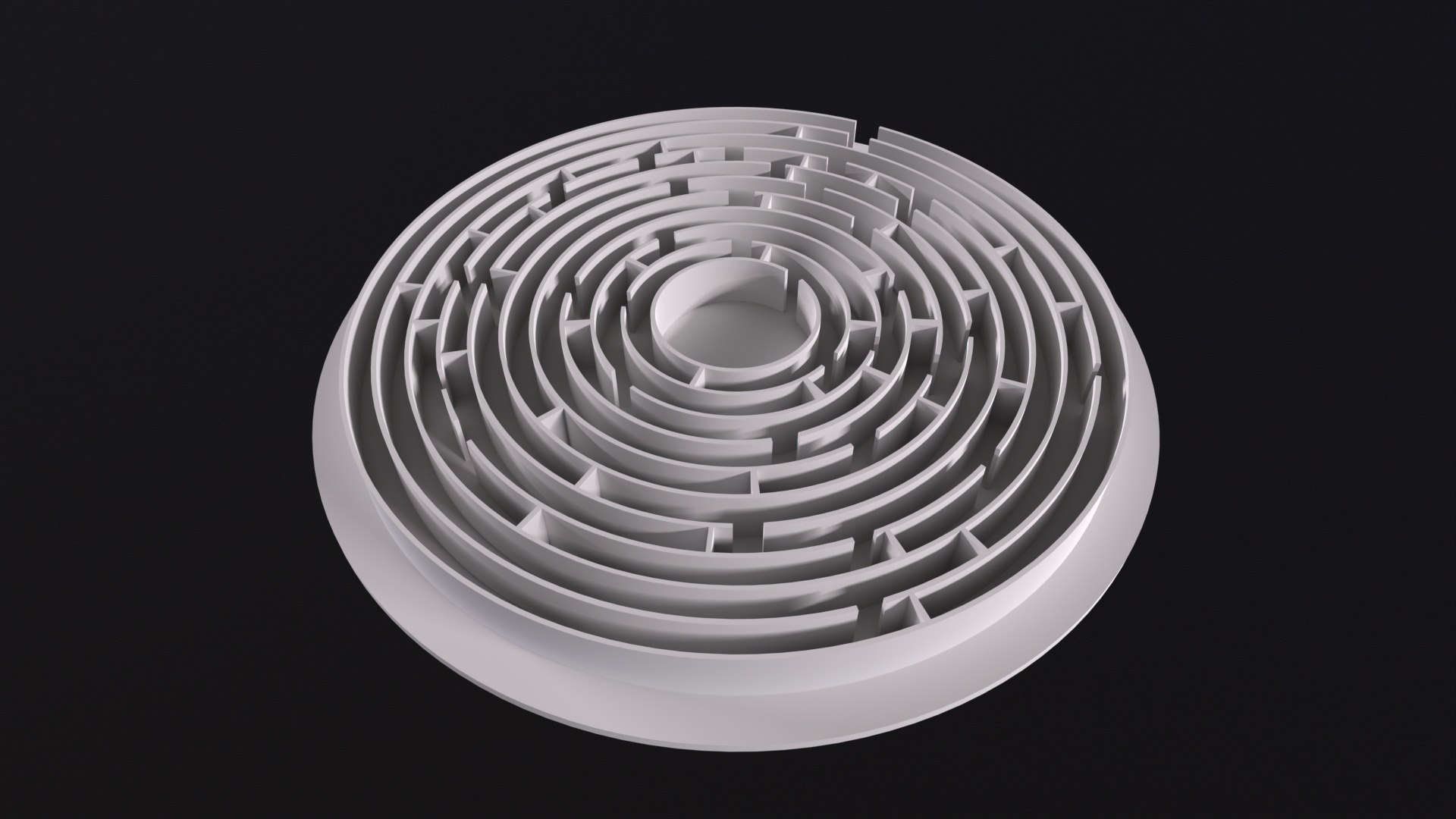 Circular Labyrinth 3D Model - TurboSquid 2165021