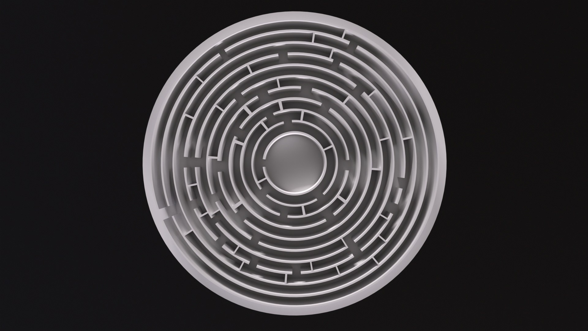 Circular Labyrinth 3D Model - TurboSquid 2165021