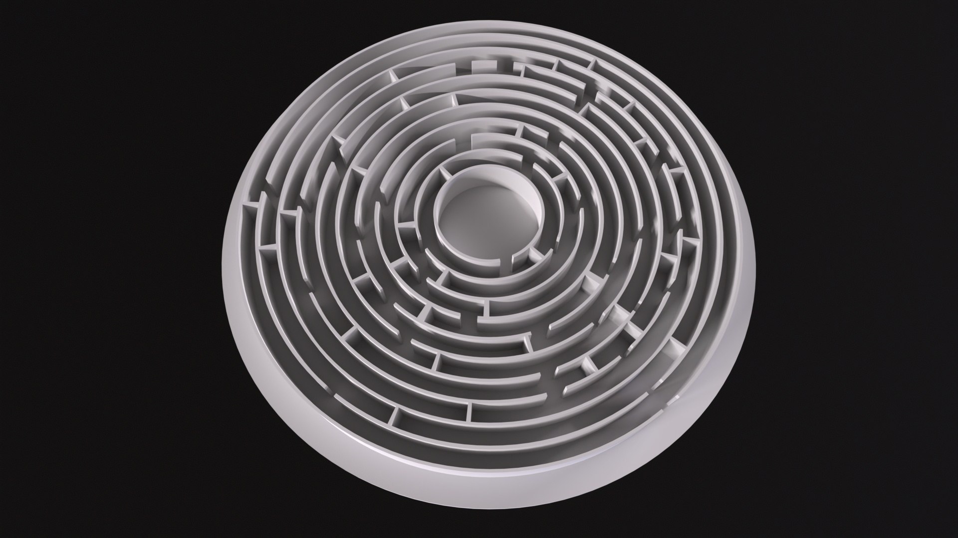Circular Labyrinth 3D Model - TurboSquid 2165021