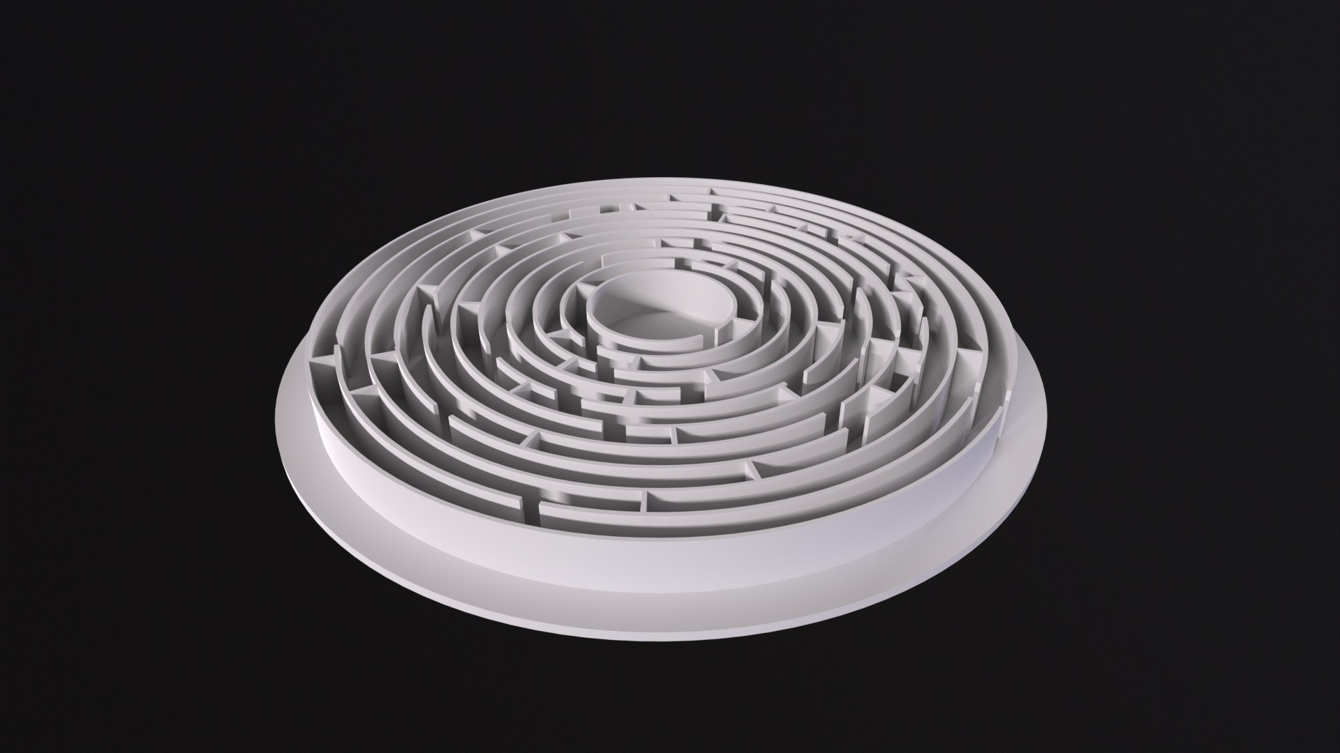 Circular Labyrinth 3D Model - TurboSquid 2165021