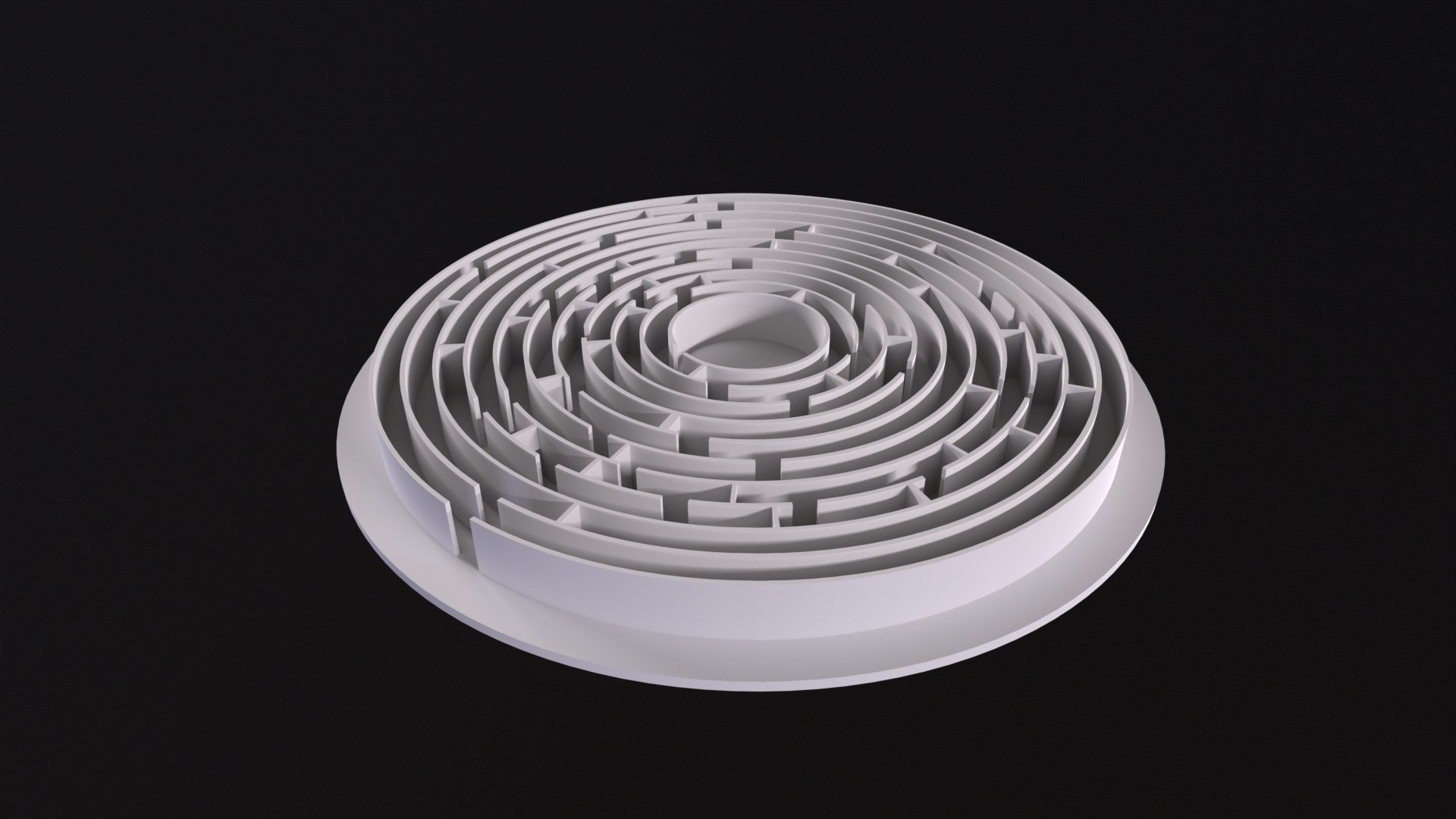 Circular Labyrinth 3D Model - TurboSquid 2165021