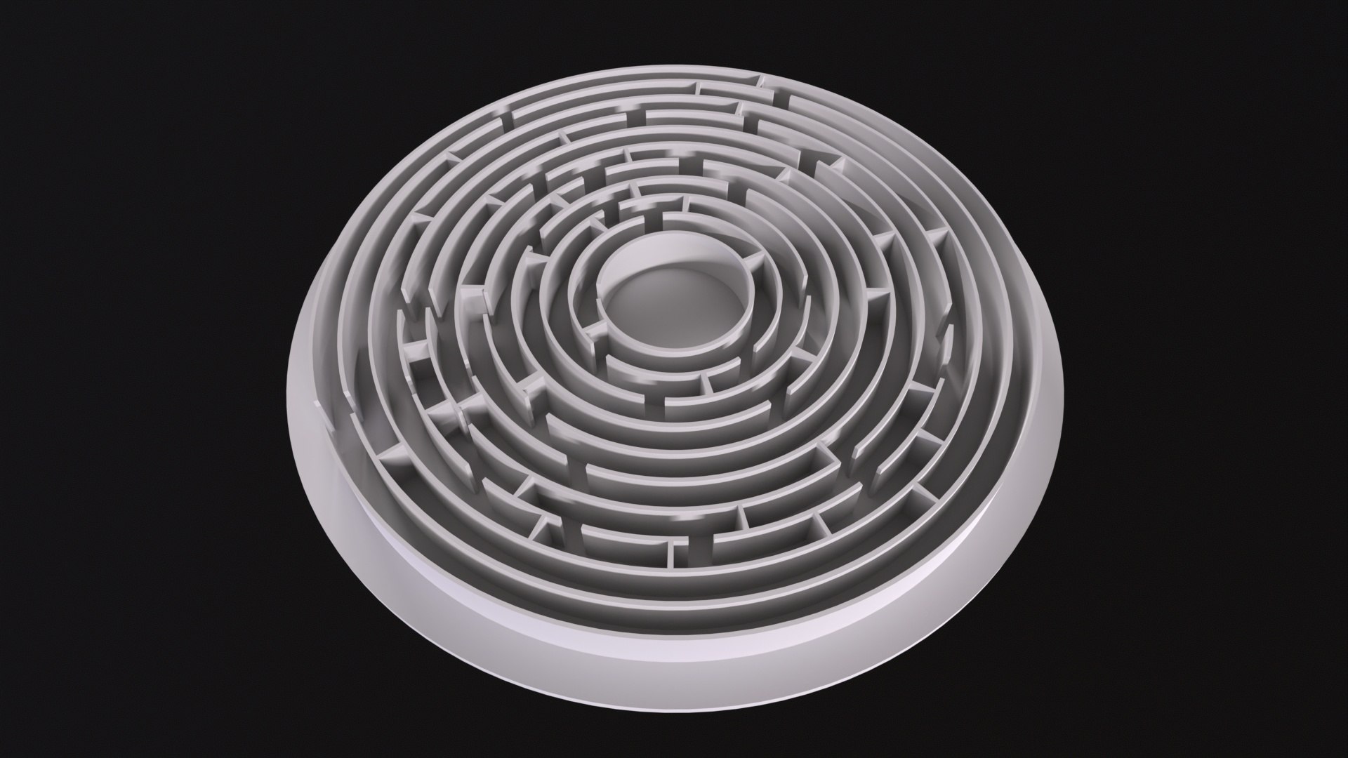 Circular Labyrinth 3D Model - TurboSquid 2165021