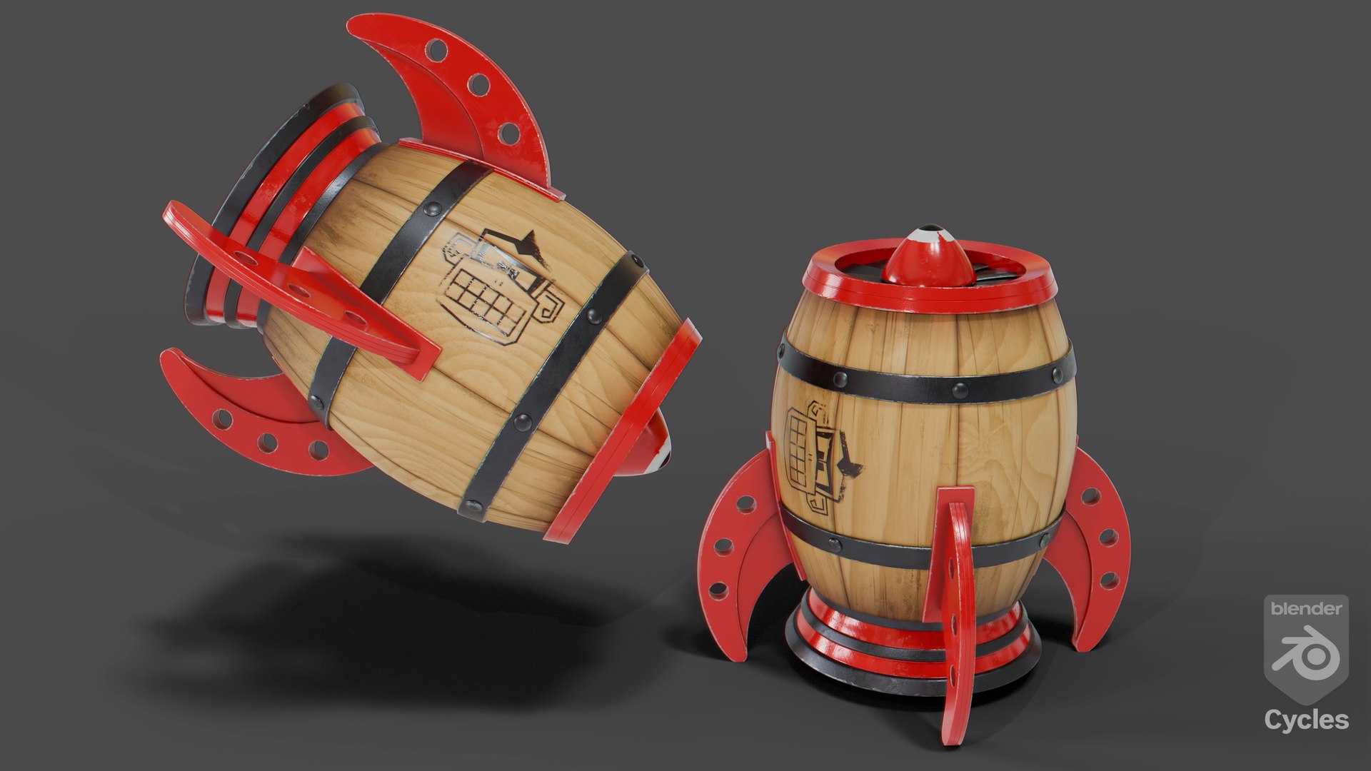 3D DK Rocket Barrel Donkey Kong Movie Model - TurboSquid 2350054